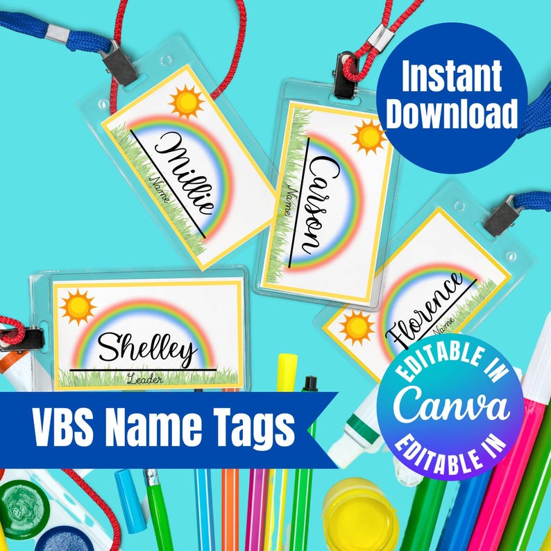Vacation Bible School Name Tags for VBS Name Tags for Vacation Bible ...