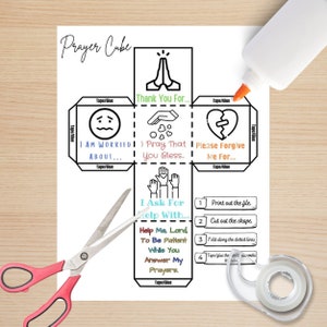 Prayer Cube for Children VBS Crafts for Vacation Bible School Printable ...