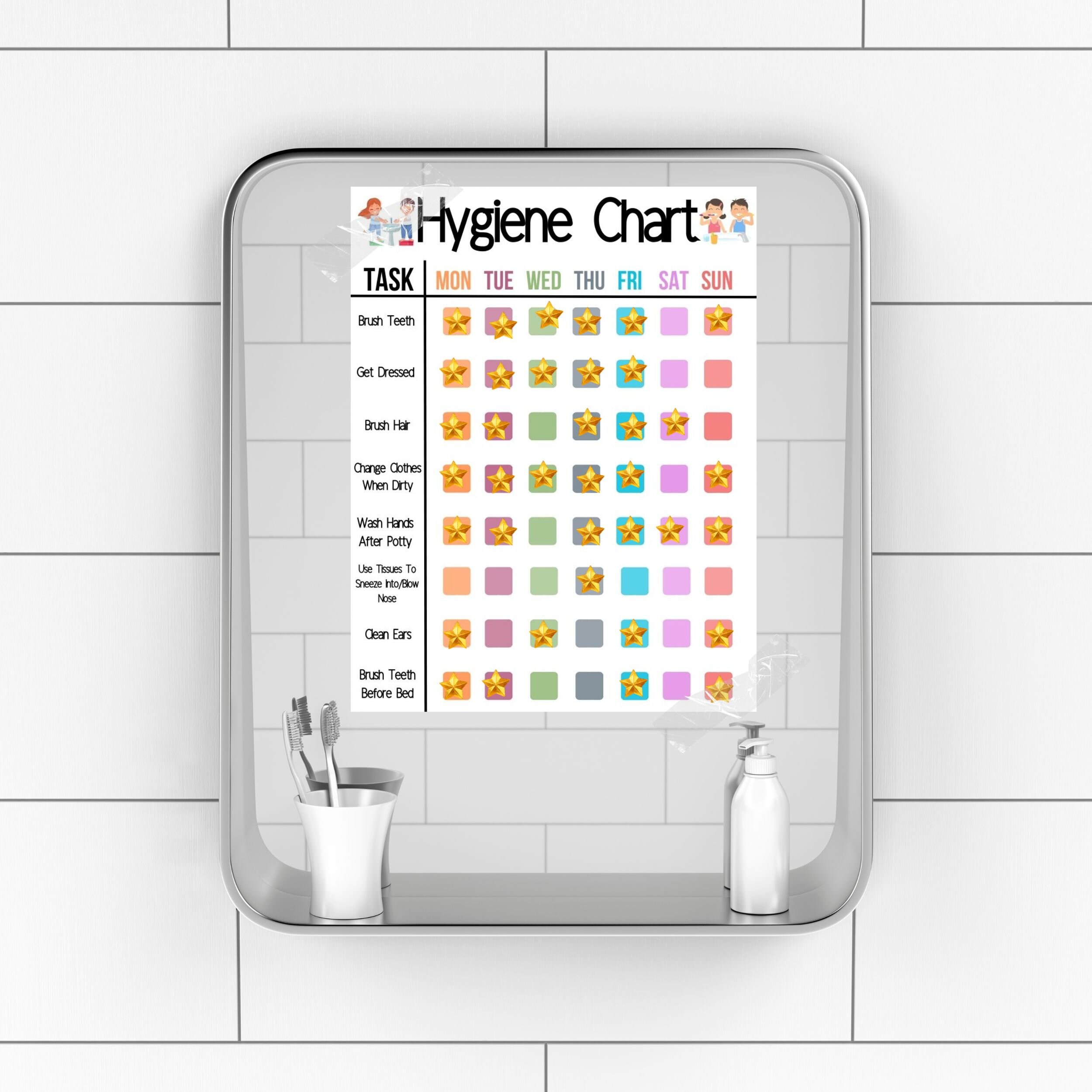 Hygiene Chart Special Needs, Hygiene Chart, Hygiene Worksheets - Etsy