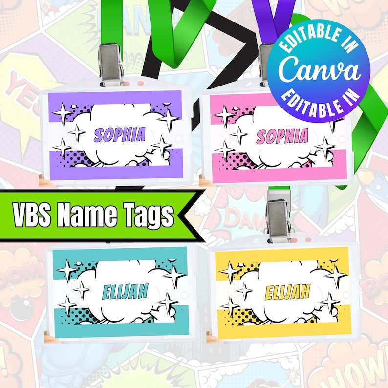 Vacation Bible School Name Tags for VBS Bible Adventure Camp Bible Week ...