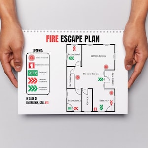 Fire Escape Plan for Children Fire Safety Escape Route Customizable ...
