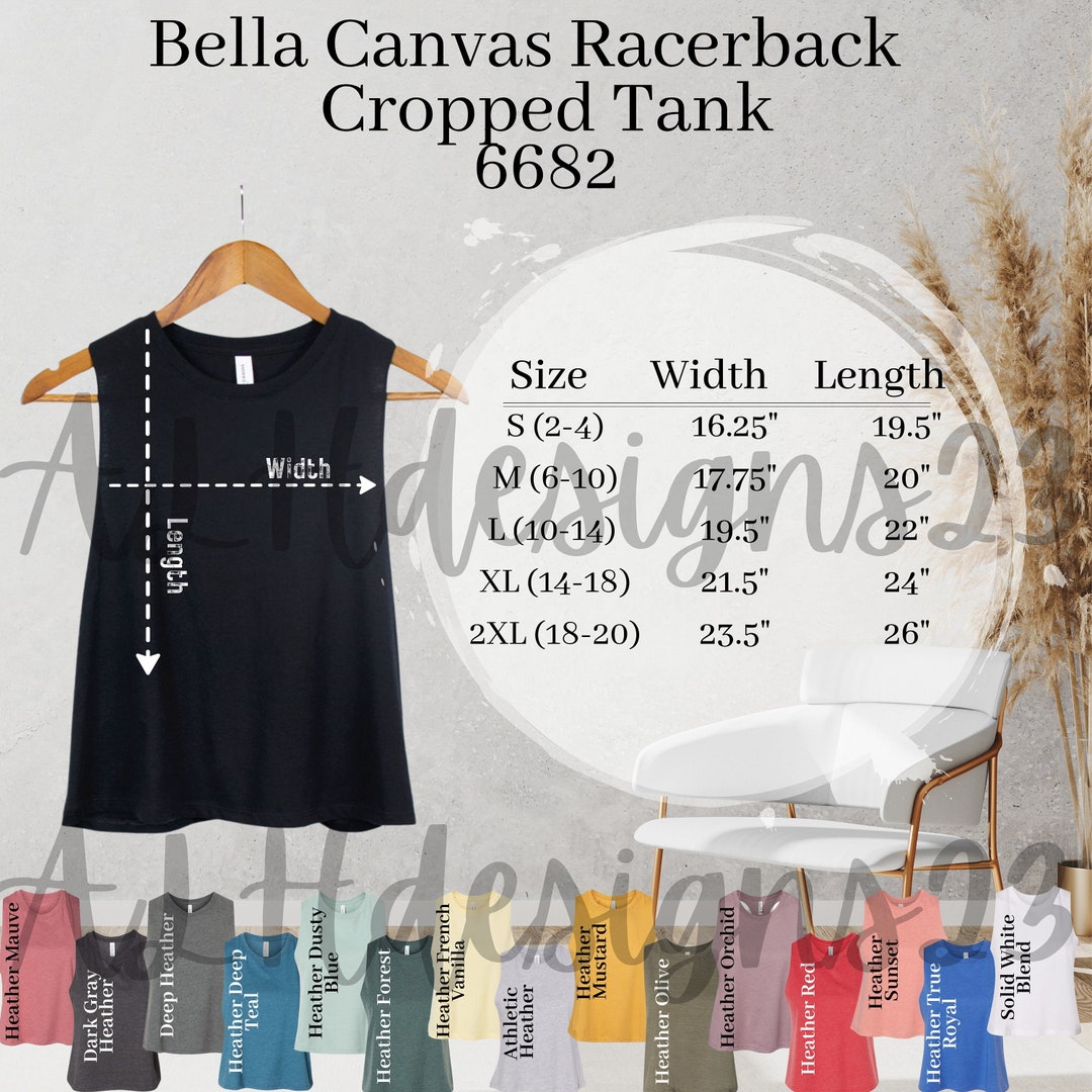 Bella Canvas 6682 Size and Color Chart - Etsy