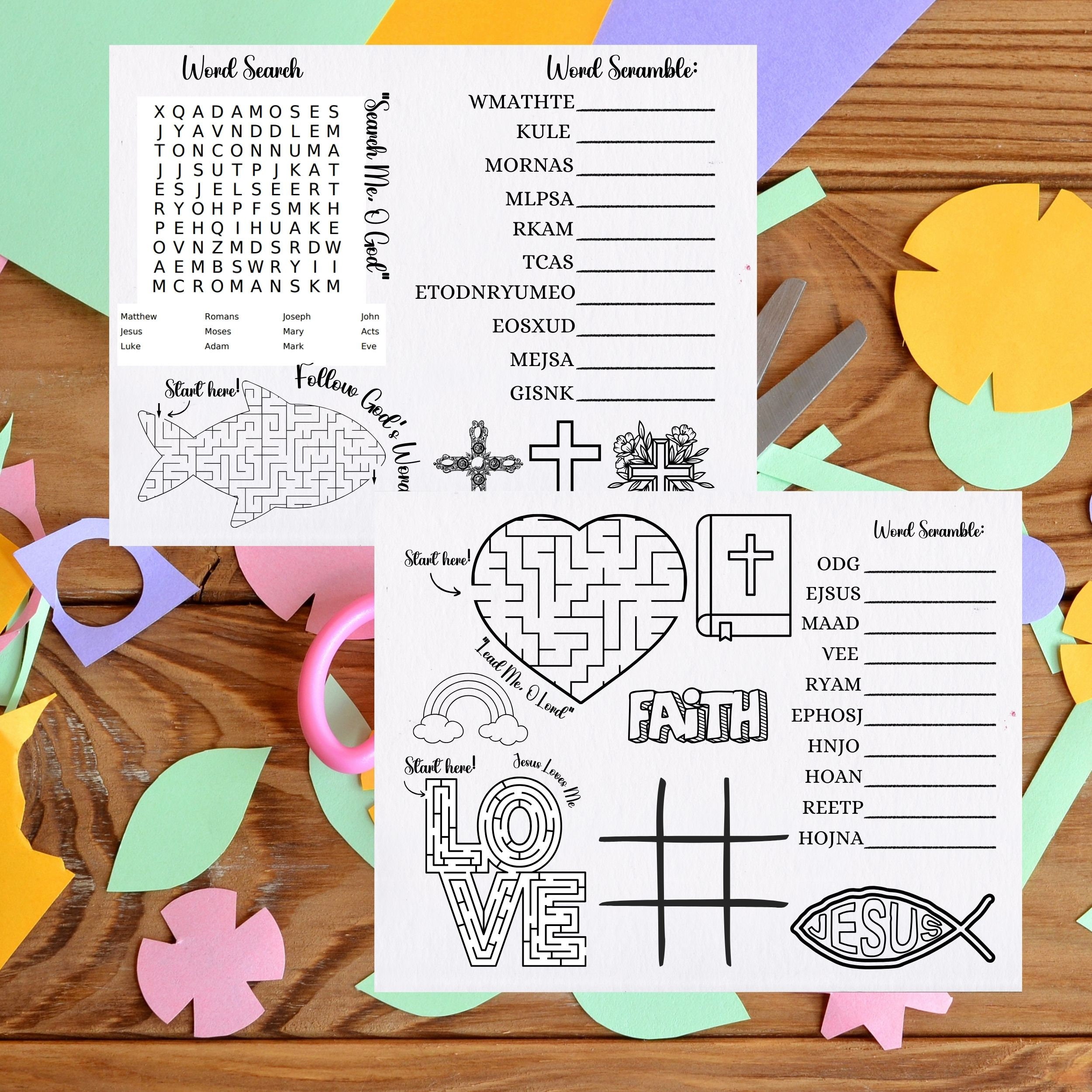 VBS Activities Sunday School Activity Pages for Church Bible Coloring ...
