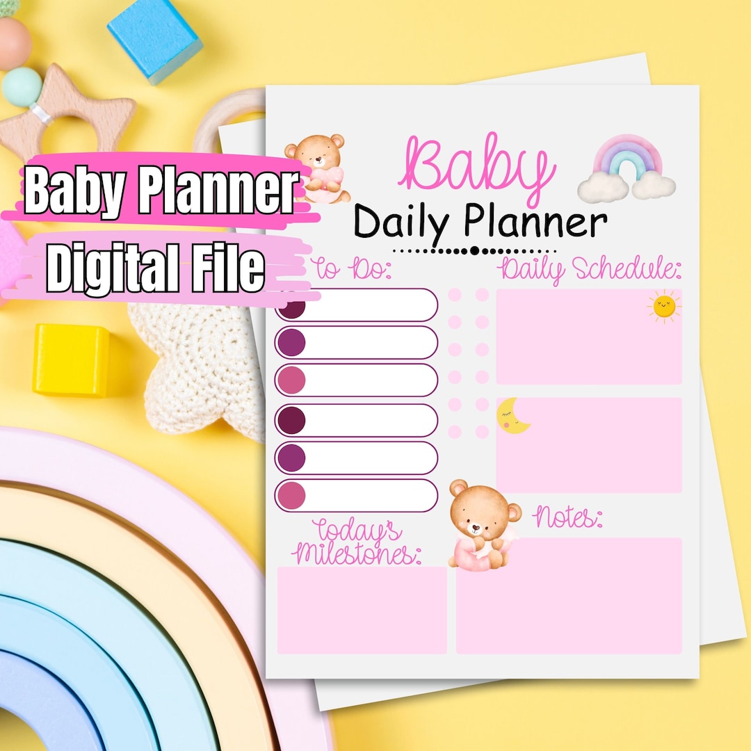 Baby Girl Planner for Babies Tracker Sleep Schedule for Infants ...