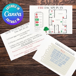 Fire Escape Plan for Children Fire Safety Escape Route Customizable ...