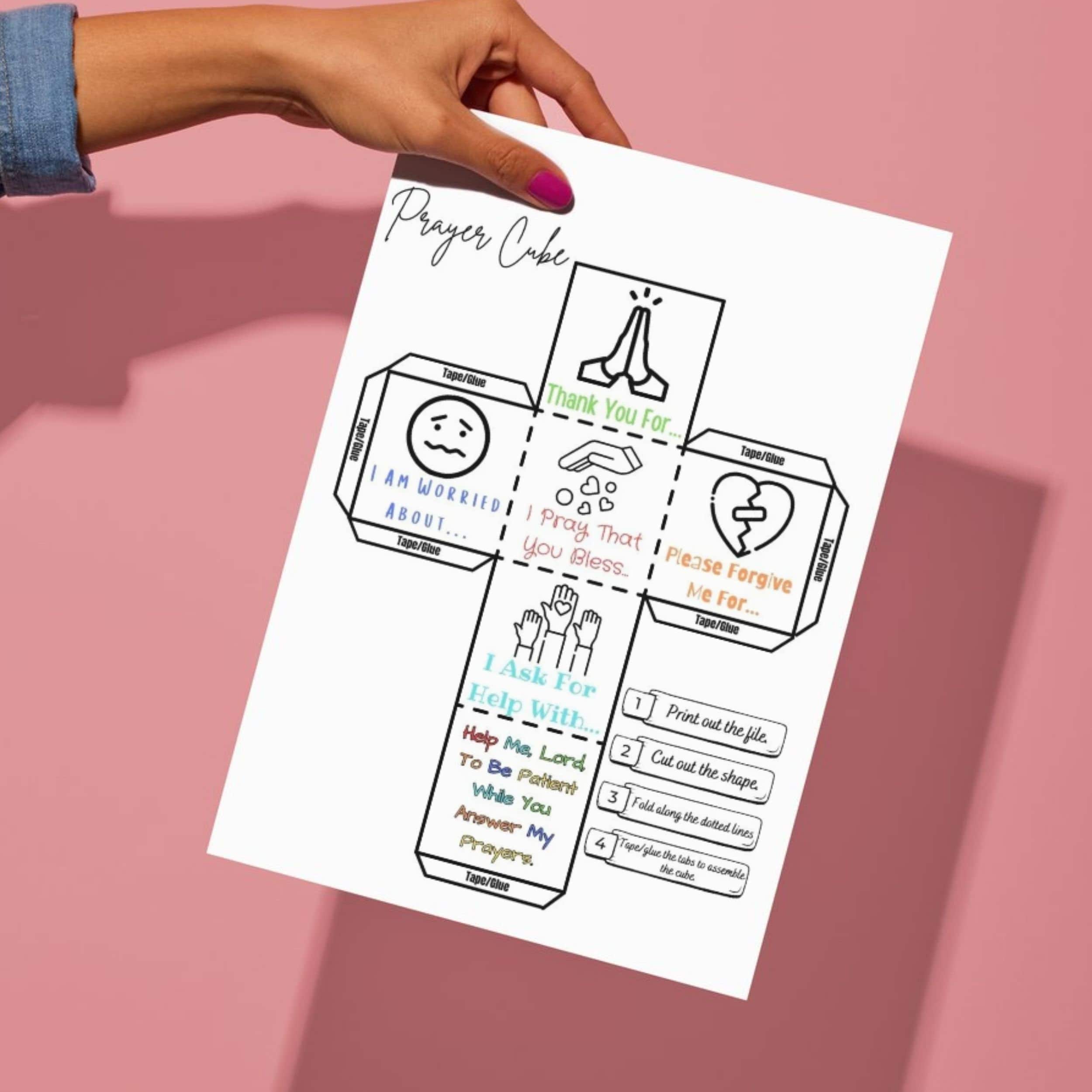 Prayer Cube for Children VBS Crafts for Vacation Bible School Printable ...