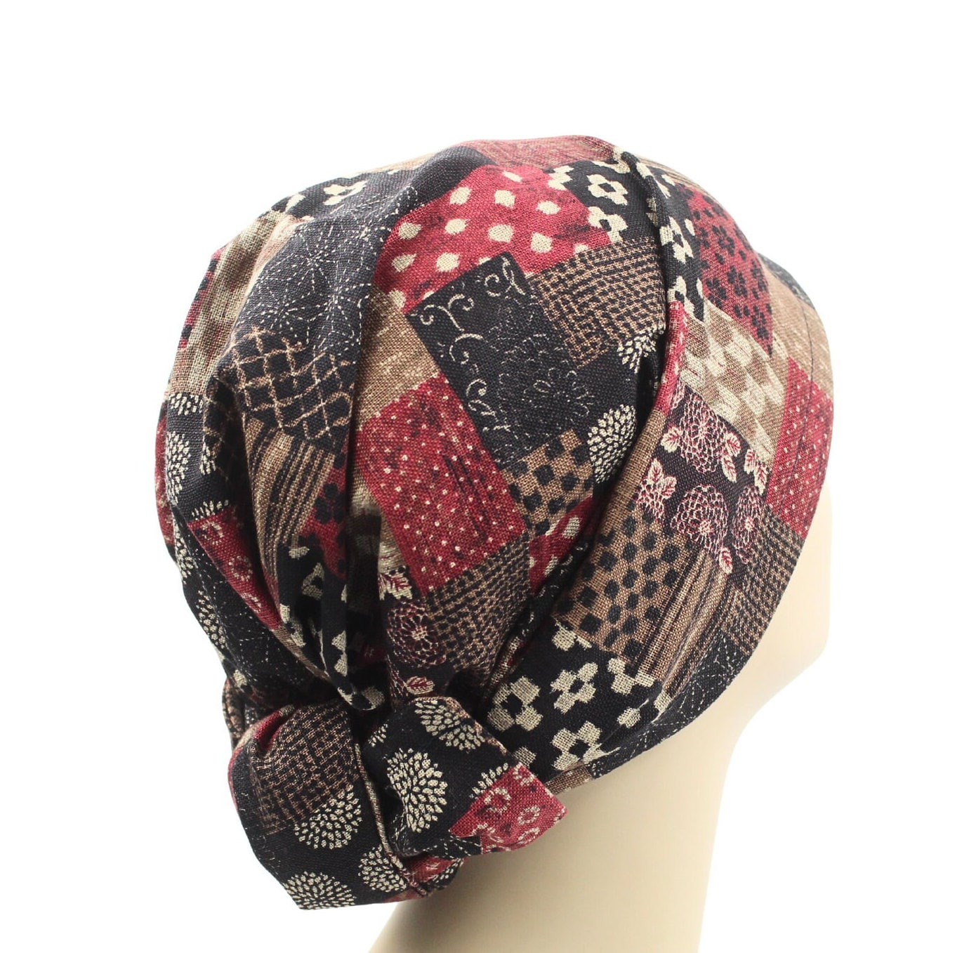 Japanese Patchwork Hair Wrap, Headscarf Tichel, Head Scarf, Hair ...