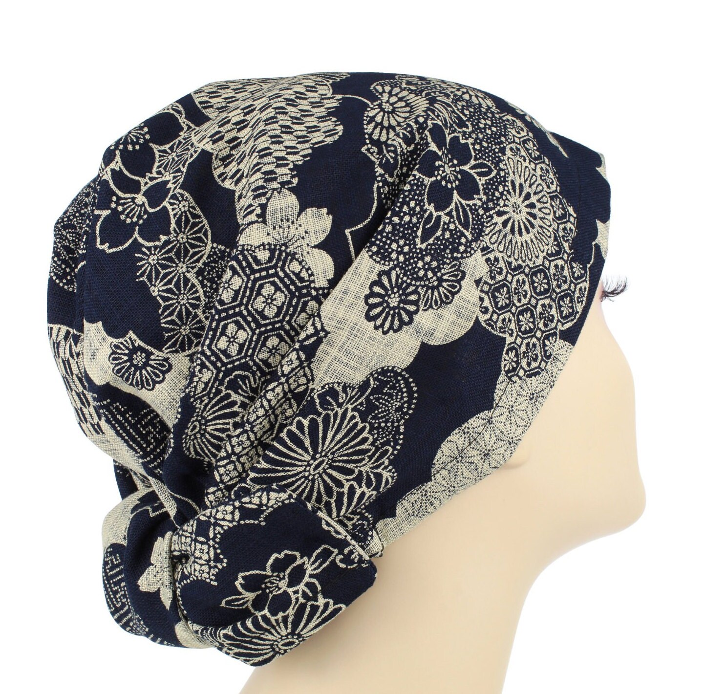Japanese Patchwork Hair Wrap, Headscarf Tichel, Head Scarf, Hair ...