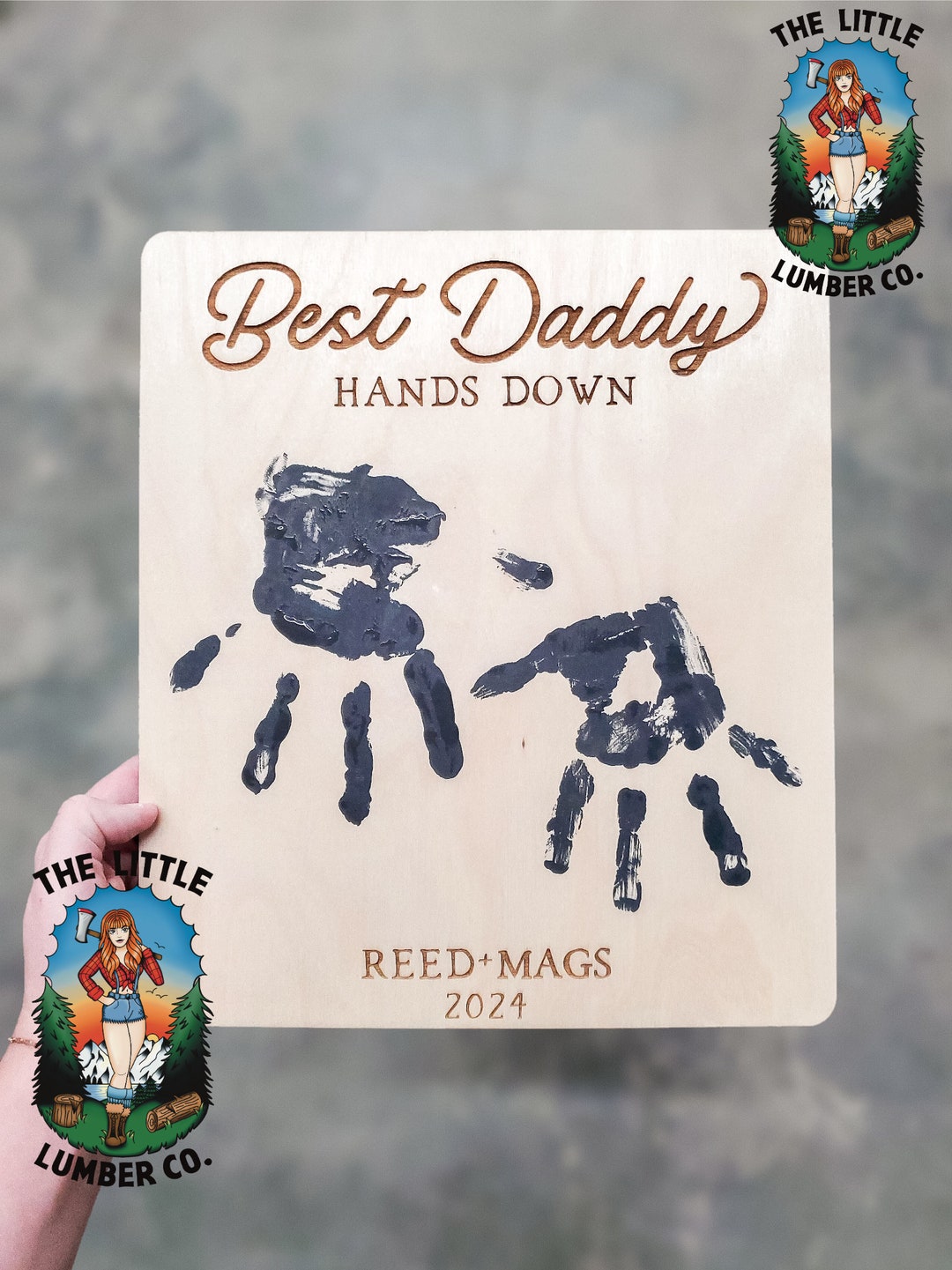 Best Dad Hands Down Sign | Best Daddy Ever Hands Down | Personalized ...