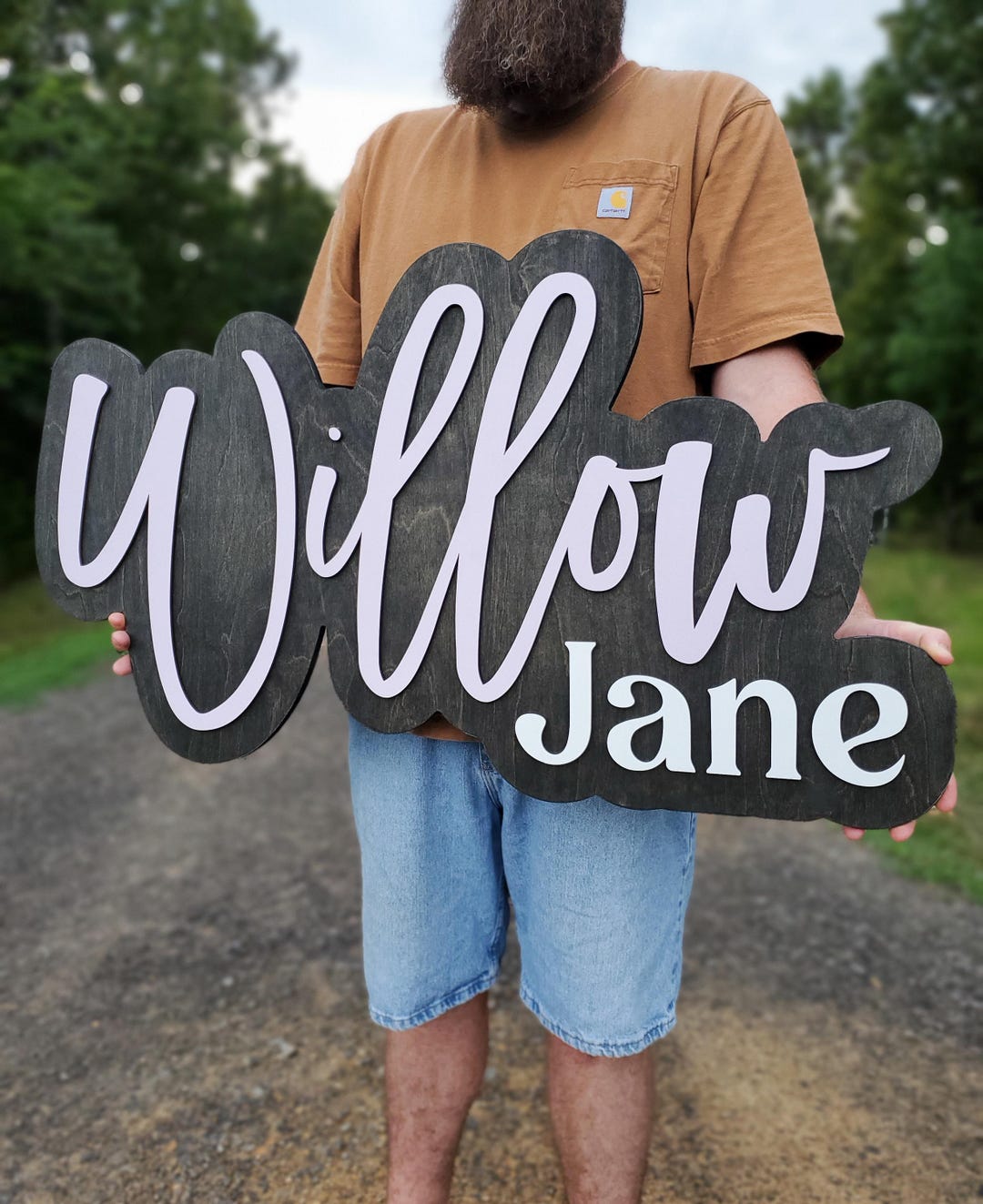 Layered Name Sign | the Little Lumber Co. | Name Sign | Large Name Sign ...