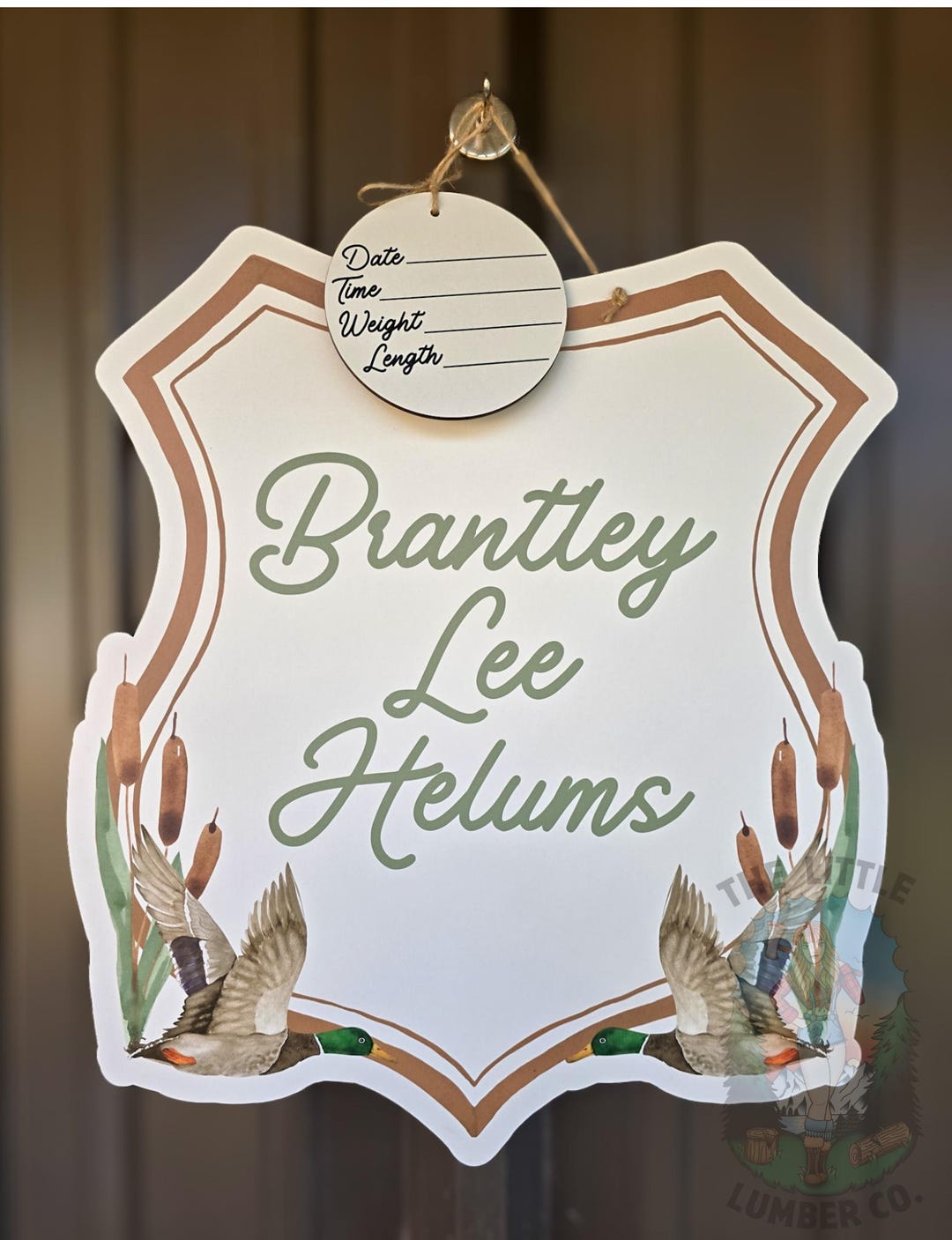 Duck Printed Custom Personalized Name Sign | Hospital Door Hanger ...