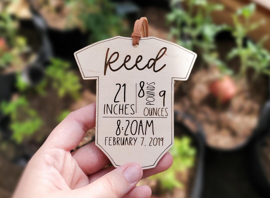 Personalized Newborn Baby Birth Stats Ornament | Baby's First Christmas ...