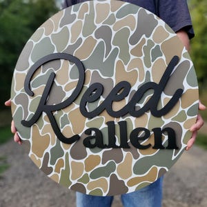 The Little Lumber Co. Exclusive Camouflage Printed Name Sign - Etsy