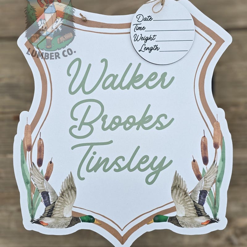 Door Hanger Mallard Boy - Etsy