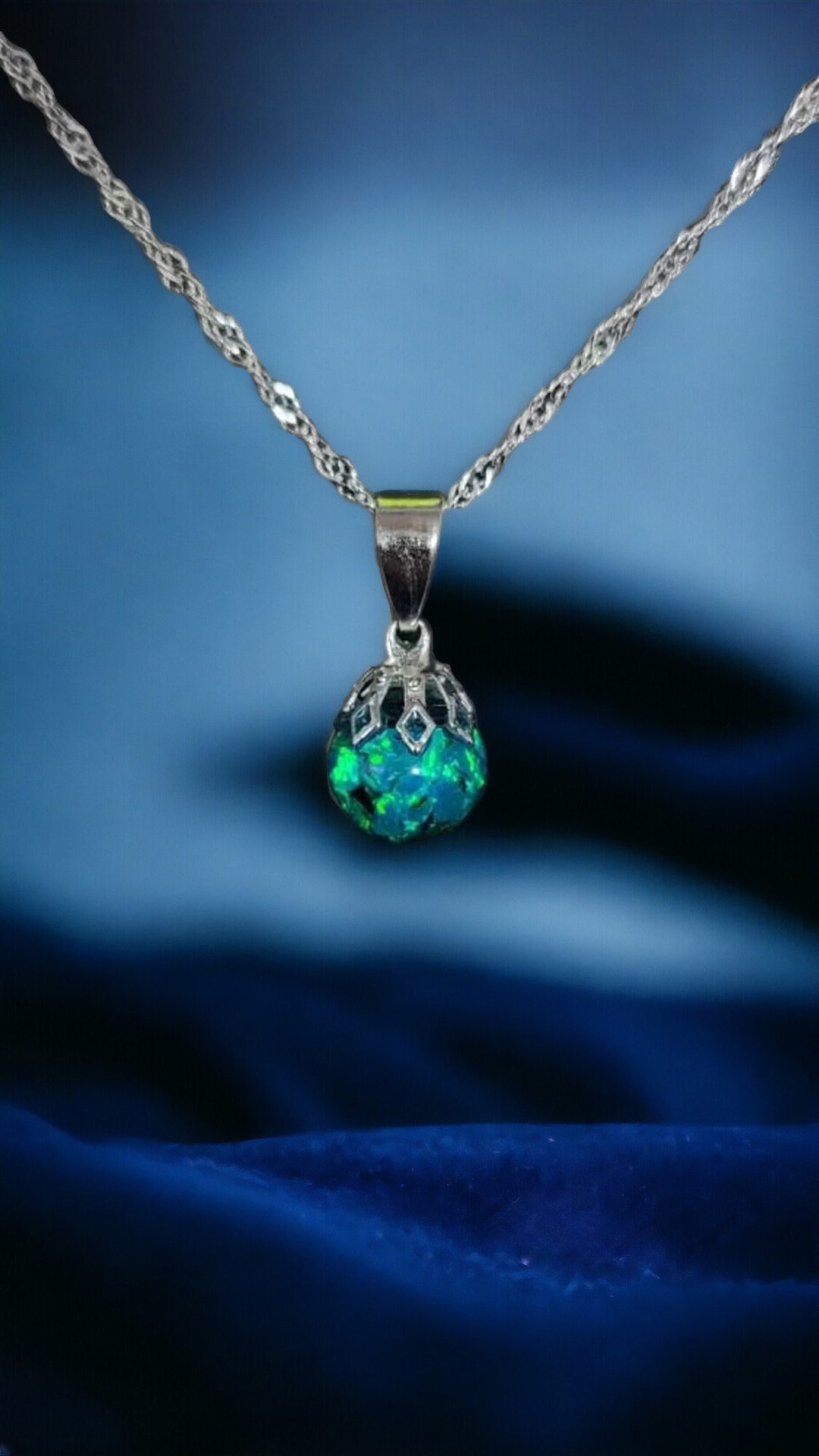 Floating Opal Necklace - Etsy