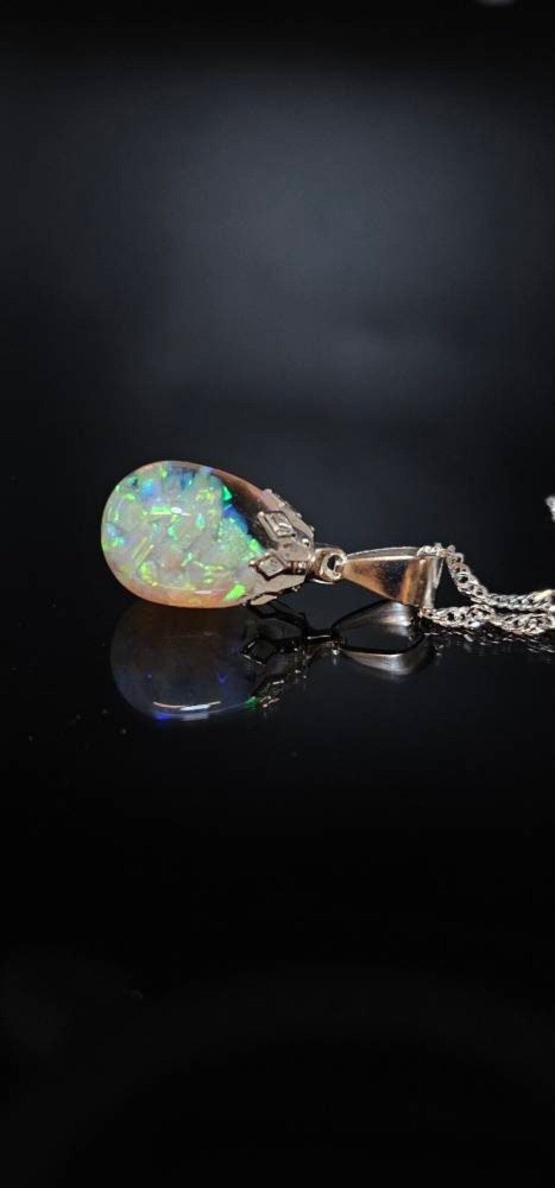 Australian Floating Opal Necklace - Etsy