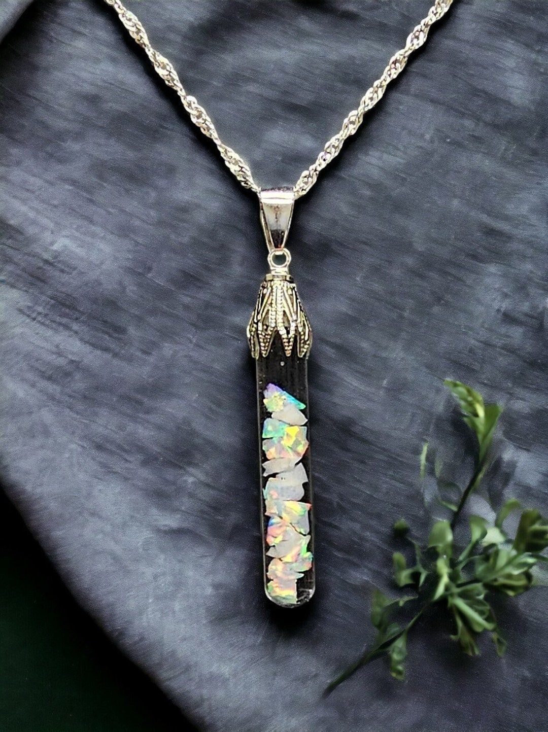 Australian Floating Opal Necklace Sterling - Etsy