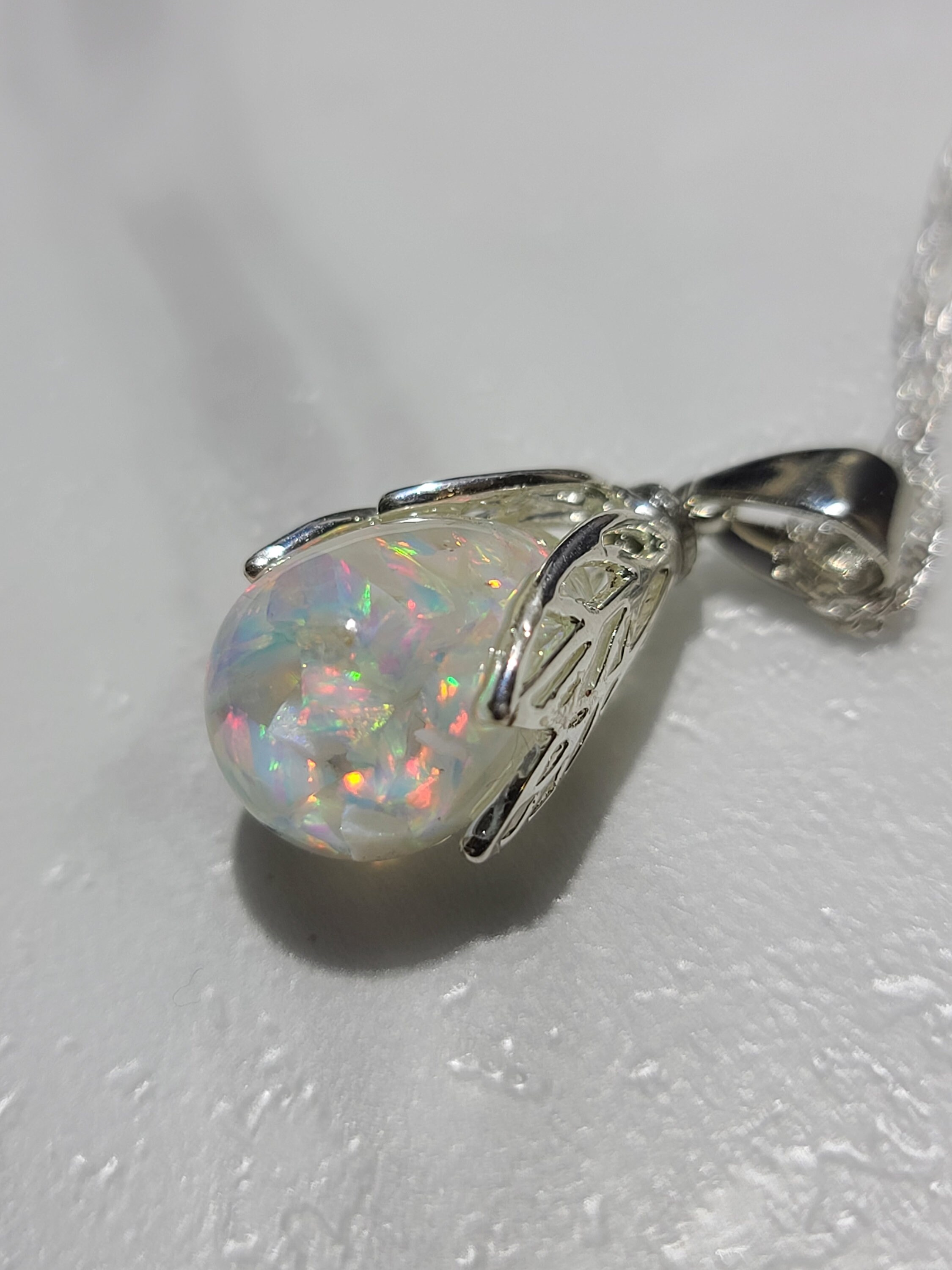 Australian Opal Pendant Floating Opal Sterling - Etsy