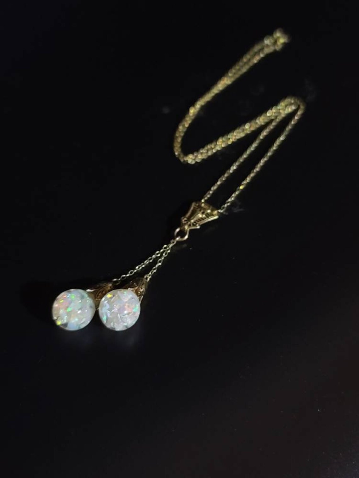 Rare Horace Welch 14k Gold Lariat Double Floating Opal - Etsy