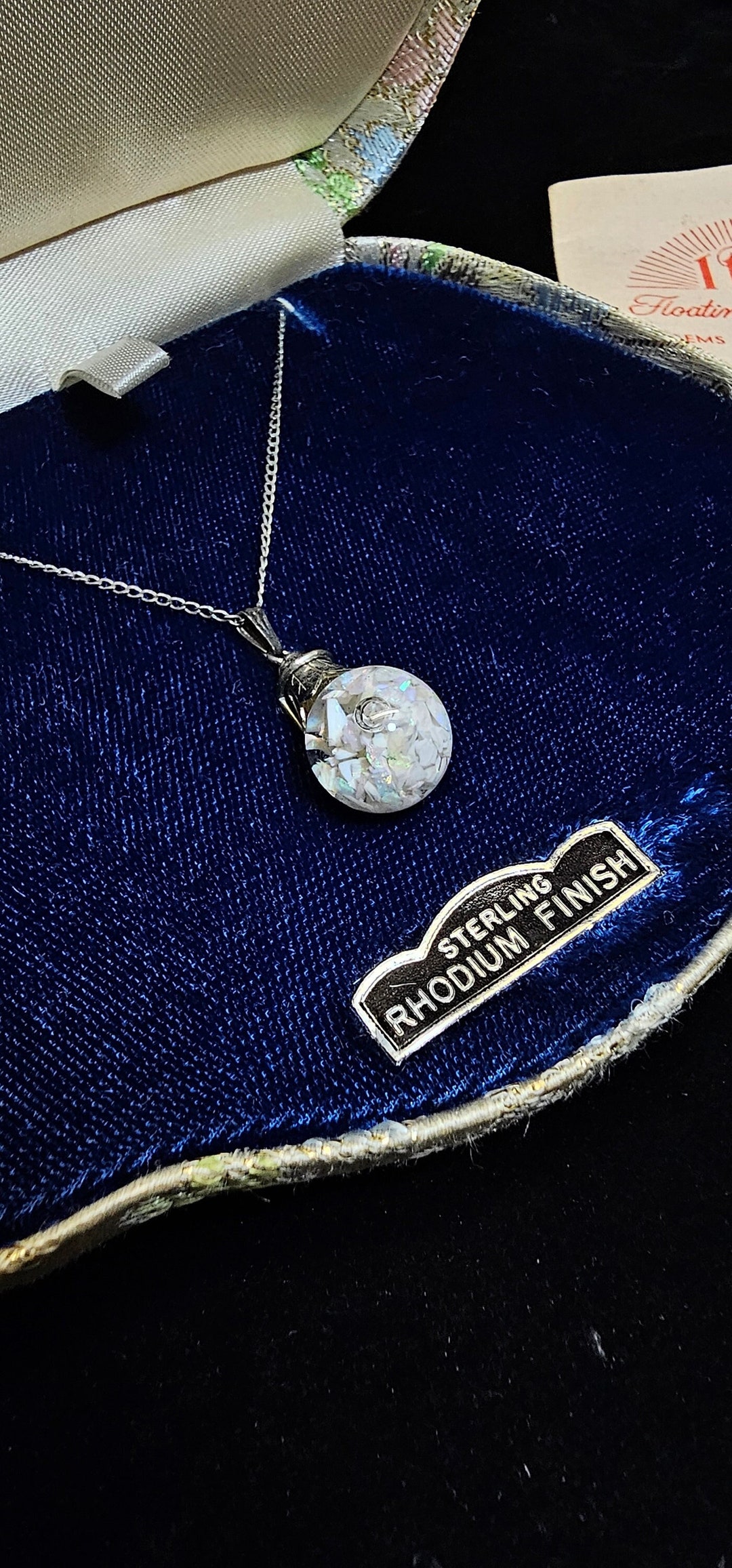 Original Vintage Iris Floating Opal Necklace Sterling Silver - Etsy