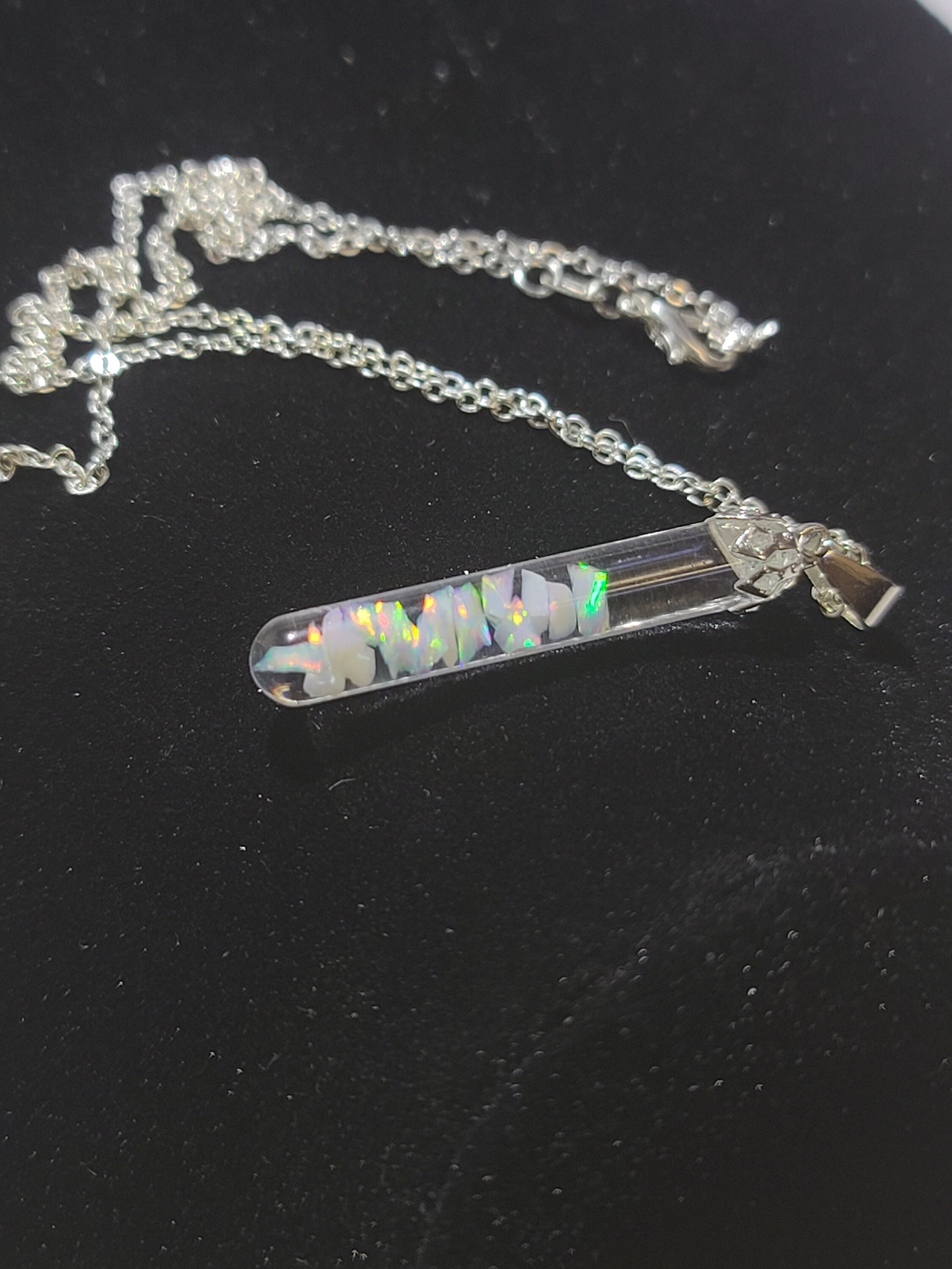 Australian Floating Opal Necklace Sterling | Etsy