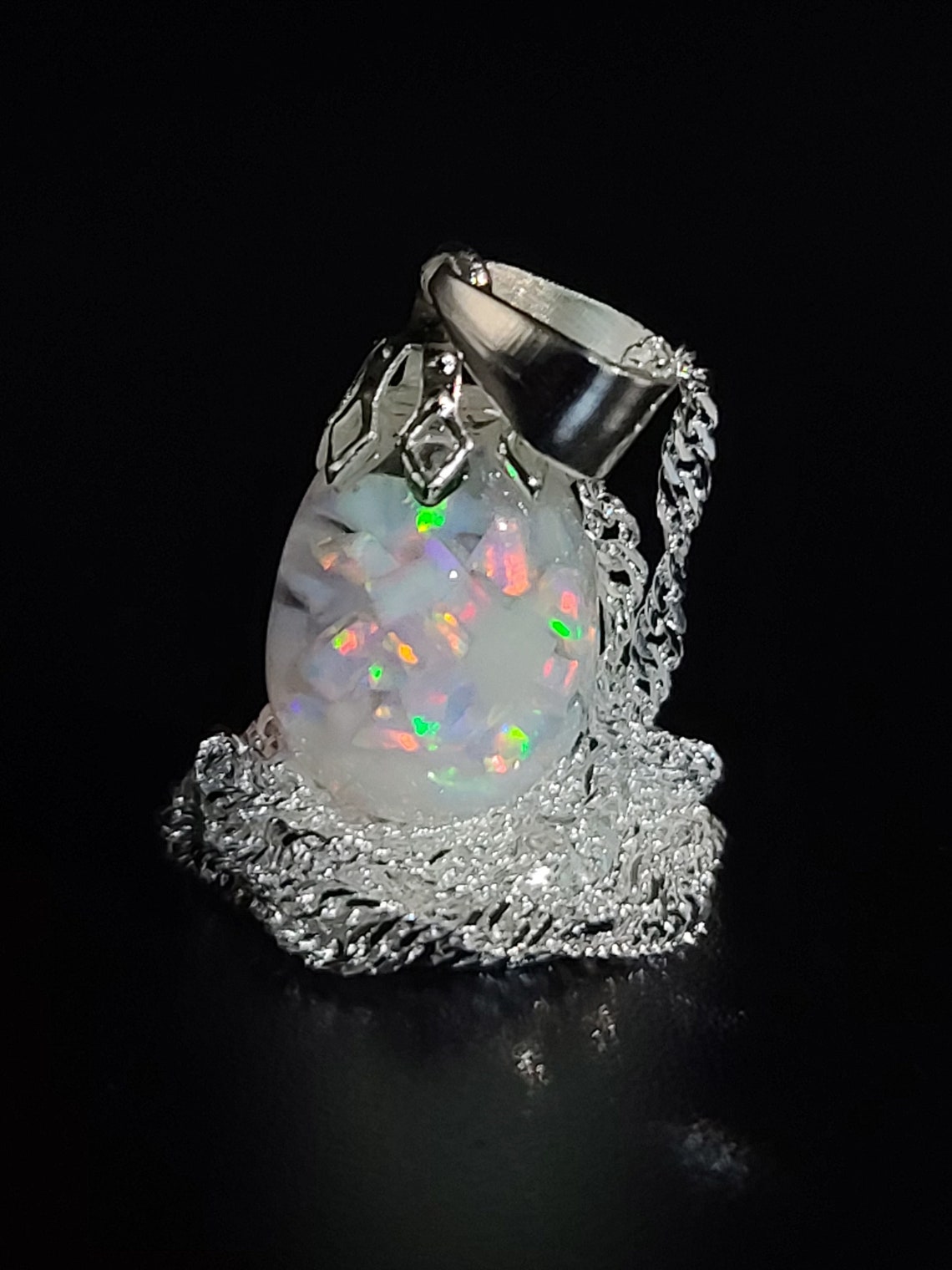 Australian Floating Opal Necklace. - Etsy