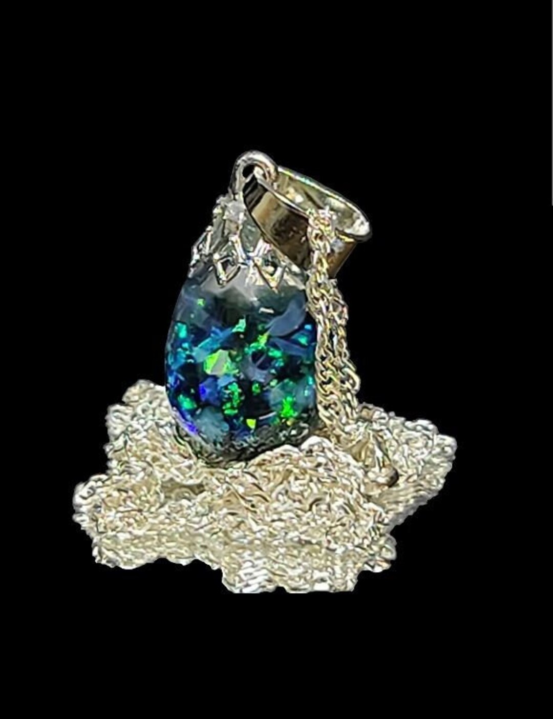 Raw Ethiopian Floating Opal Pendant Vintage Style Opal Necklace - Etsy