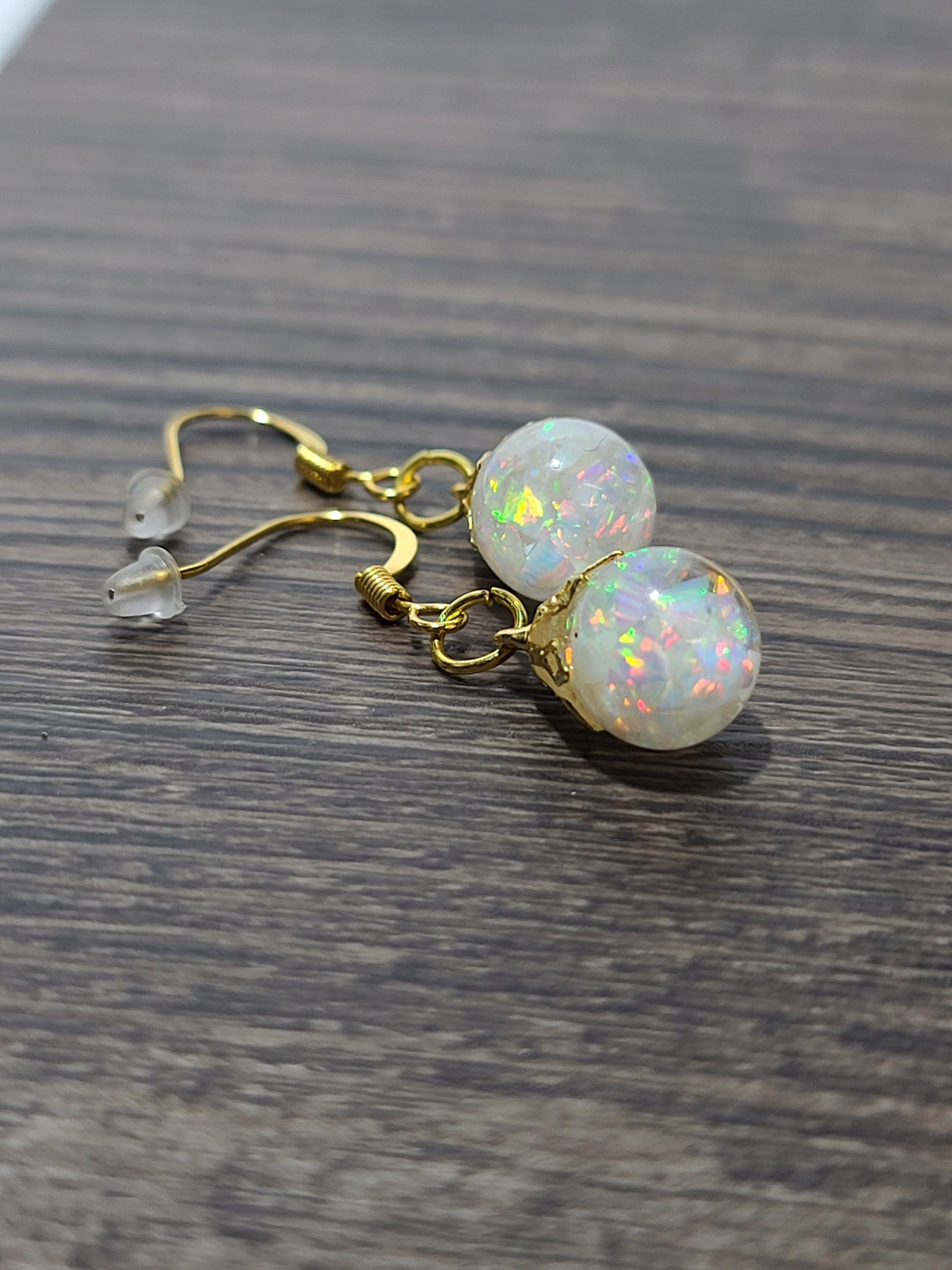 Australian Opal Earrings Floating Opals Gold Filled - Etsy