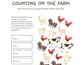 FARM ANIMALS I Spy, Printable Farm Animals Activity, Preschool ...