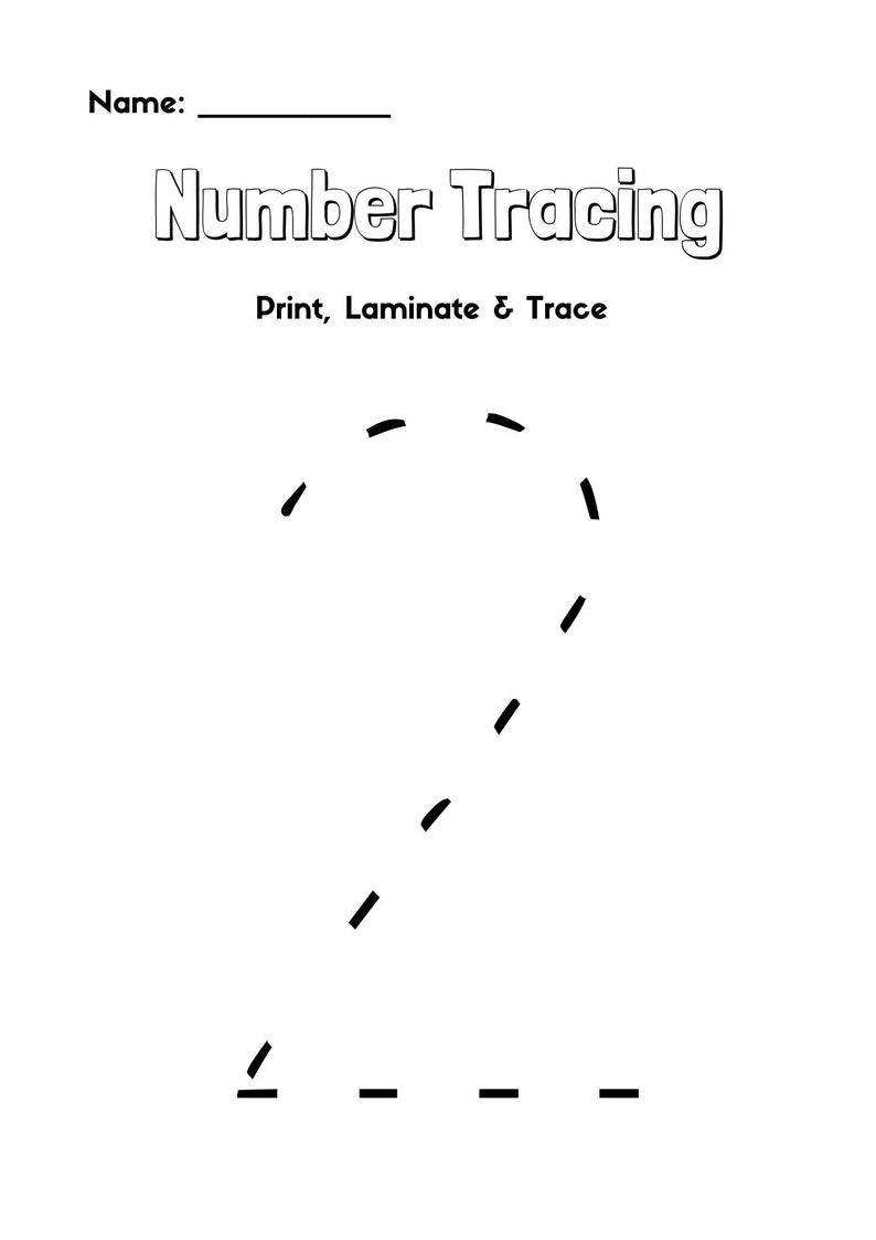 Number Tracing for Kids 1-10 - Etsy