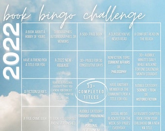 Book Bingo, Reading Challenge, Reading Tracker, Reading Challenge for ...