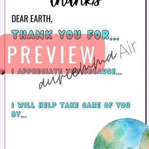Earth Day Letter Template, Earth Day Activity, Earth Day Printable ...
