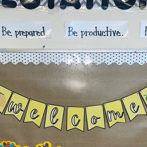 Lemon-themed Welcome Back Bulletin Banner Set, Lemon Bulletin Board Set ...