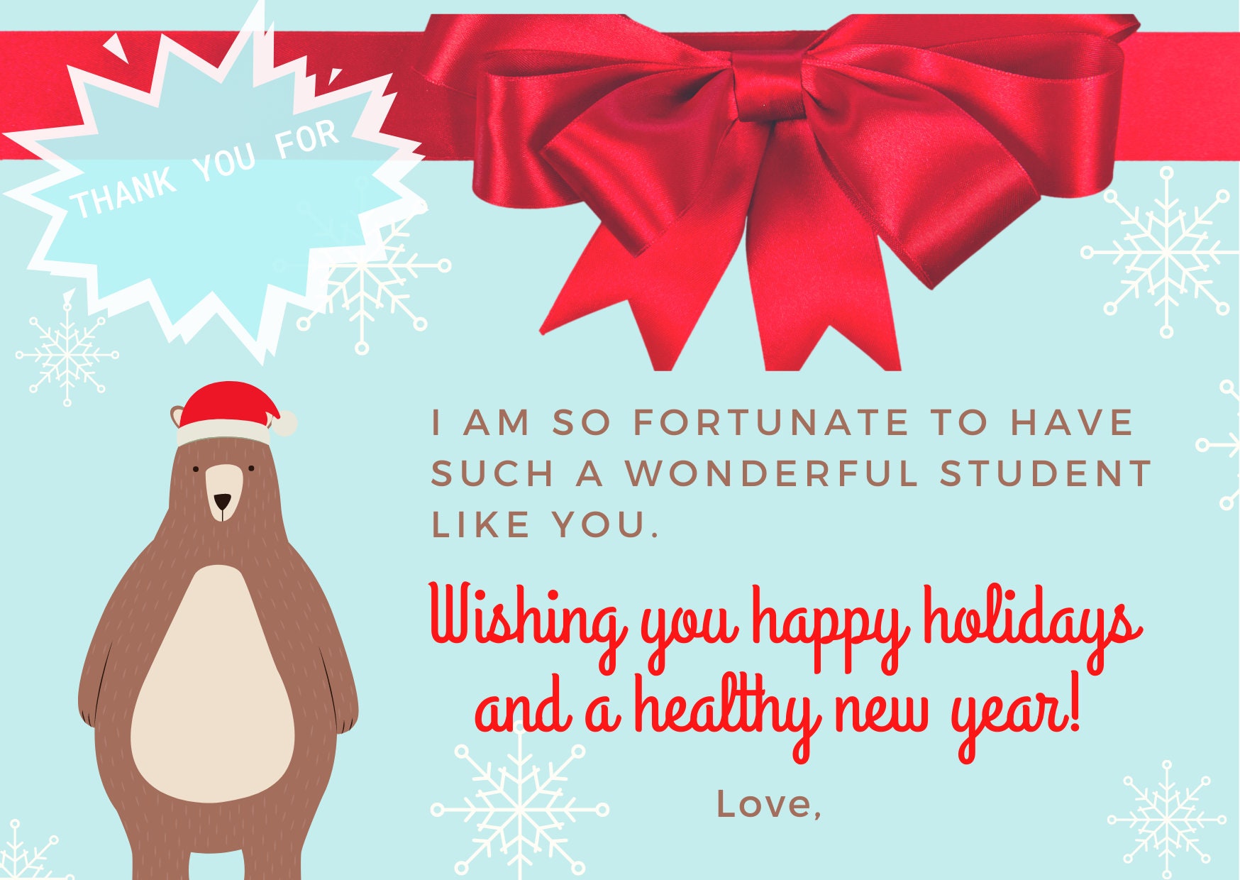 Editable Teacher Gratitude Appreciation Template Cards - Etsy