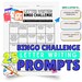 Bingo Board Writing Challenge Bundle | Writer's Notebook Activities ...