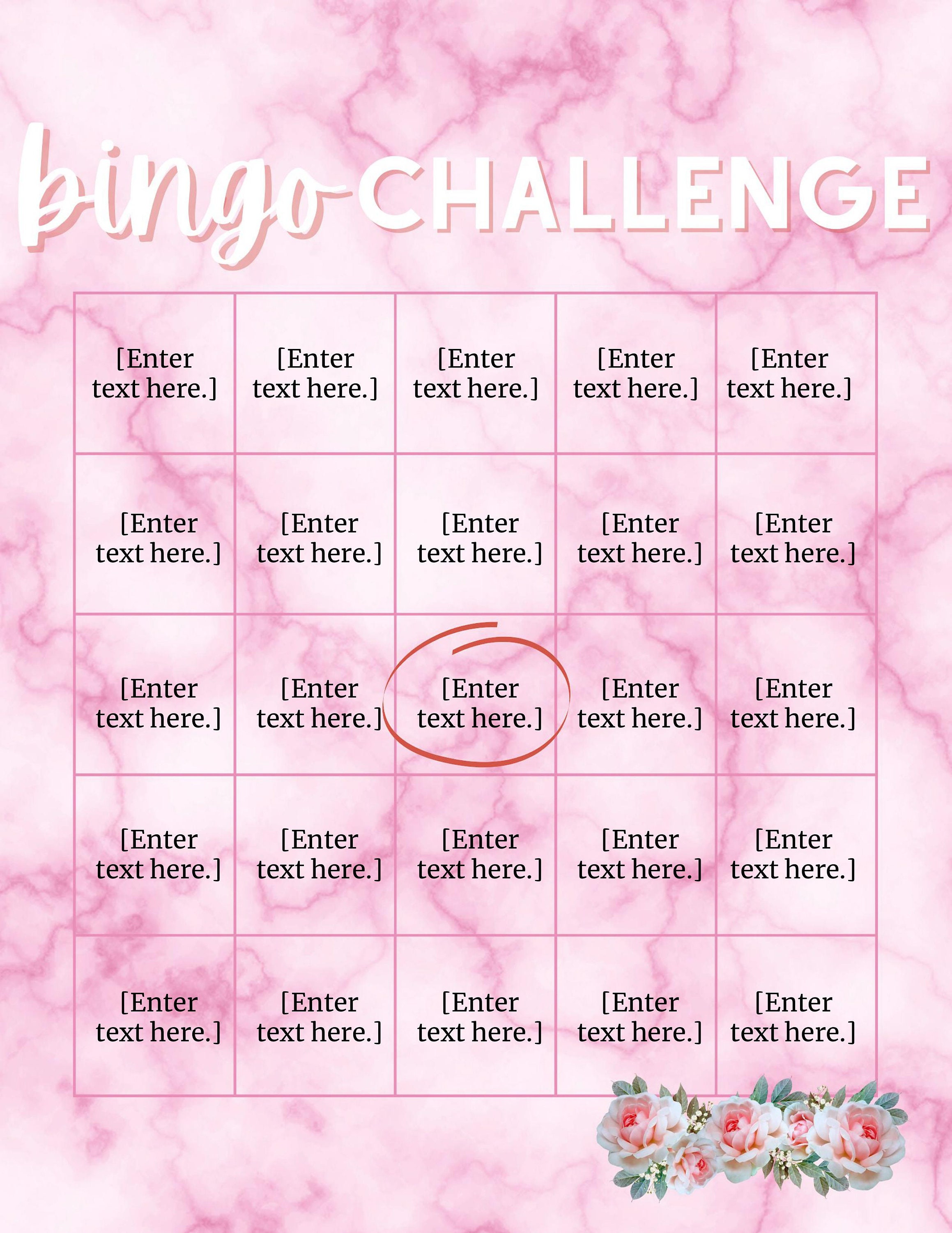 Editable Digital Bingo Templates, Custom Bingo Templates, Book Bingo ...