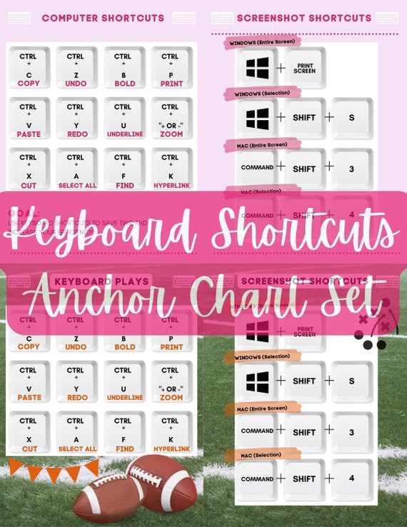 Keyboard Shortcuts Keyboard Anchor Chart Computer Shortcuts | Etsy