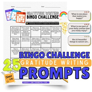 Bingo Board Writing Challenge Bundle | Writer's Notebook Activities ...