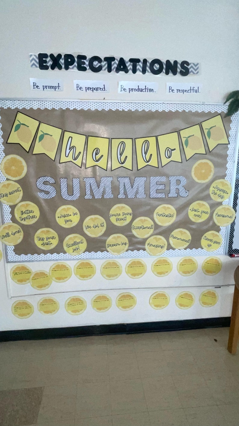 Hello Summer Bulletin Board Set, Summer Bulletin Board or Classroom ...