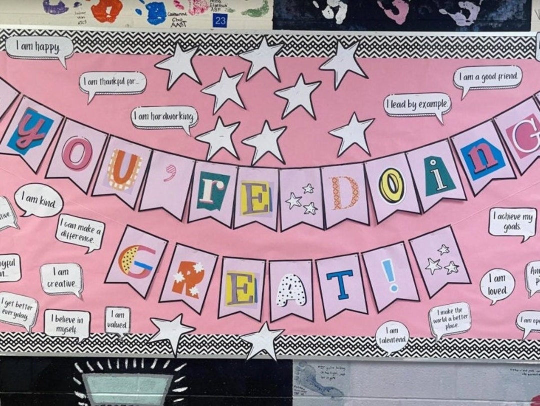 Affirmations + Expressions of Gratitude Bulletin Board Set, Classroom ...