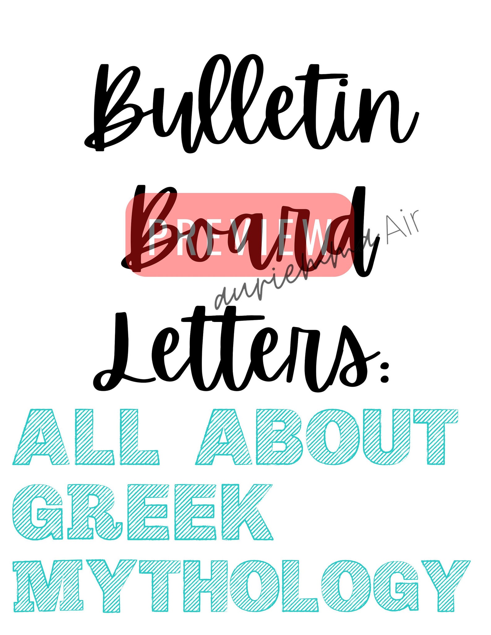 Greek Mythology Bulletin Board Set/ Project, Classroom Bulletin Board ...
