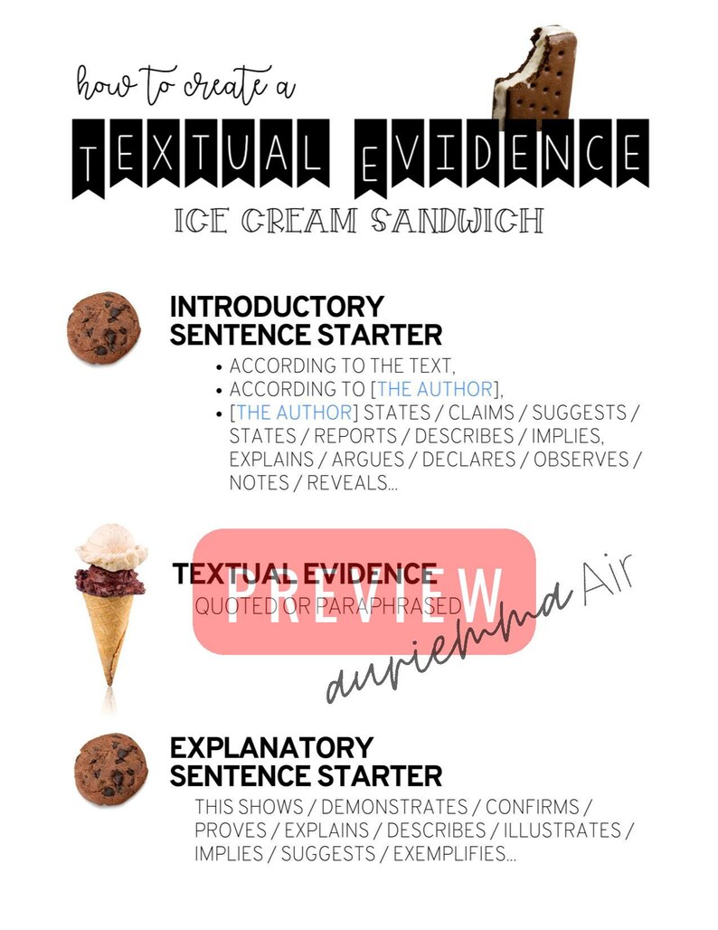 How to Create a Textual Evidence Anchor Chart, English Teacher ...