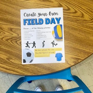 Create Your Own Field Day Worksheet, Field Day Activities, Elementary ...
