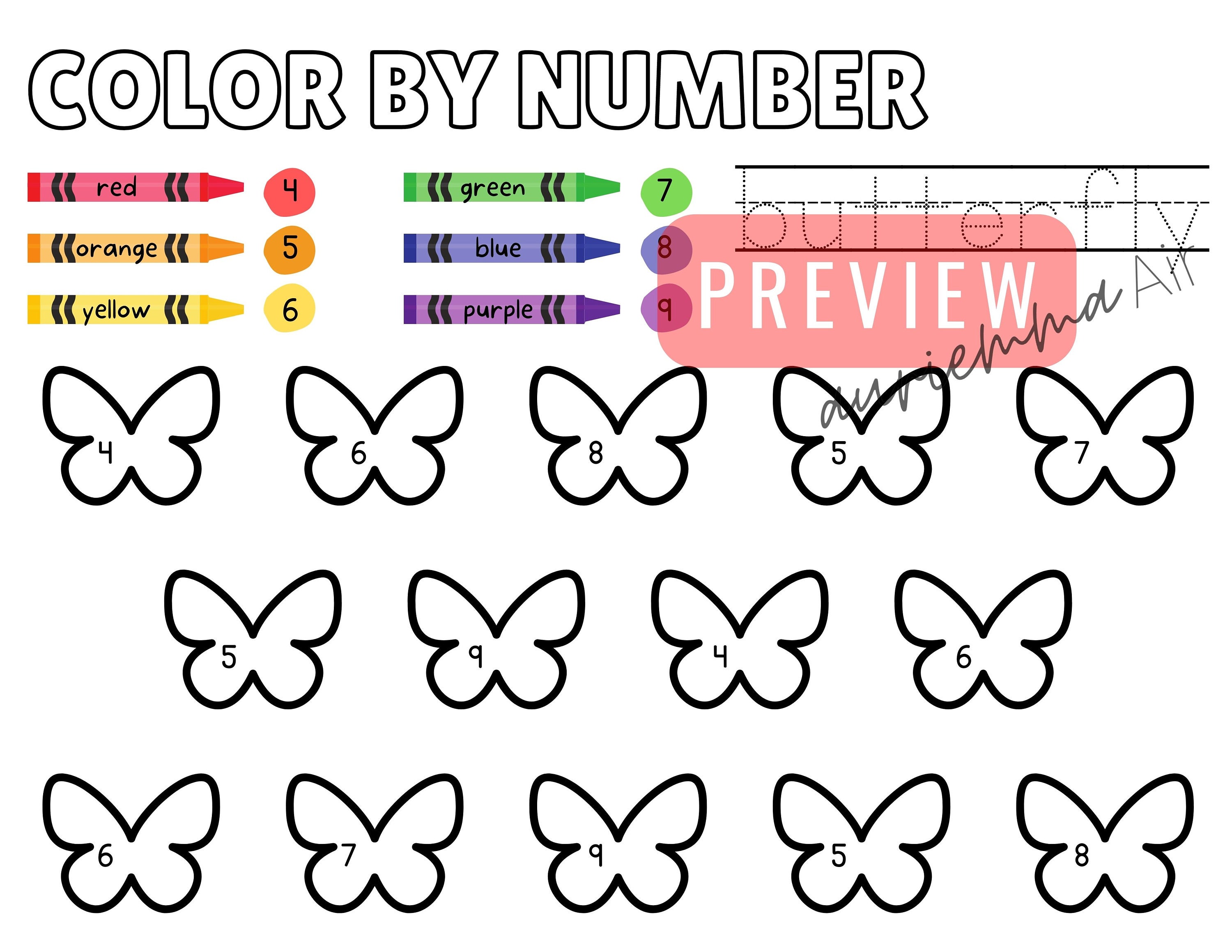 Color by Number, Number Recognition Practice Coloring Worksheets ...