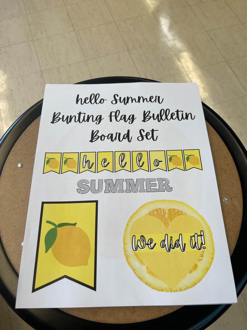 Hello Summer Bulletin Board Set, Summer Bulletin Board or Classroom ...
