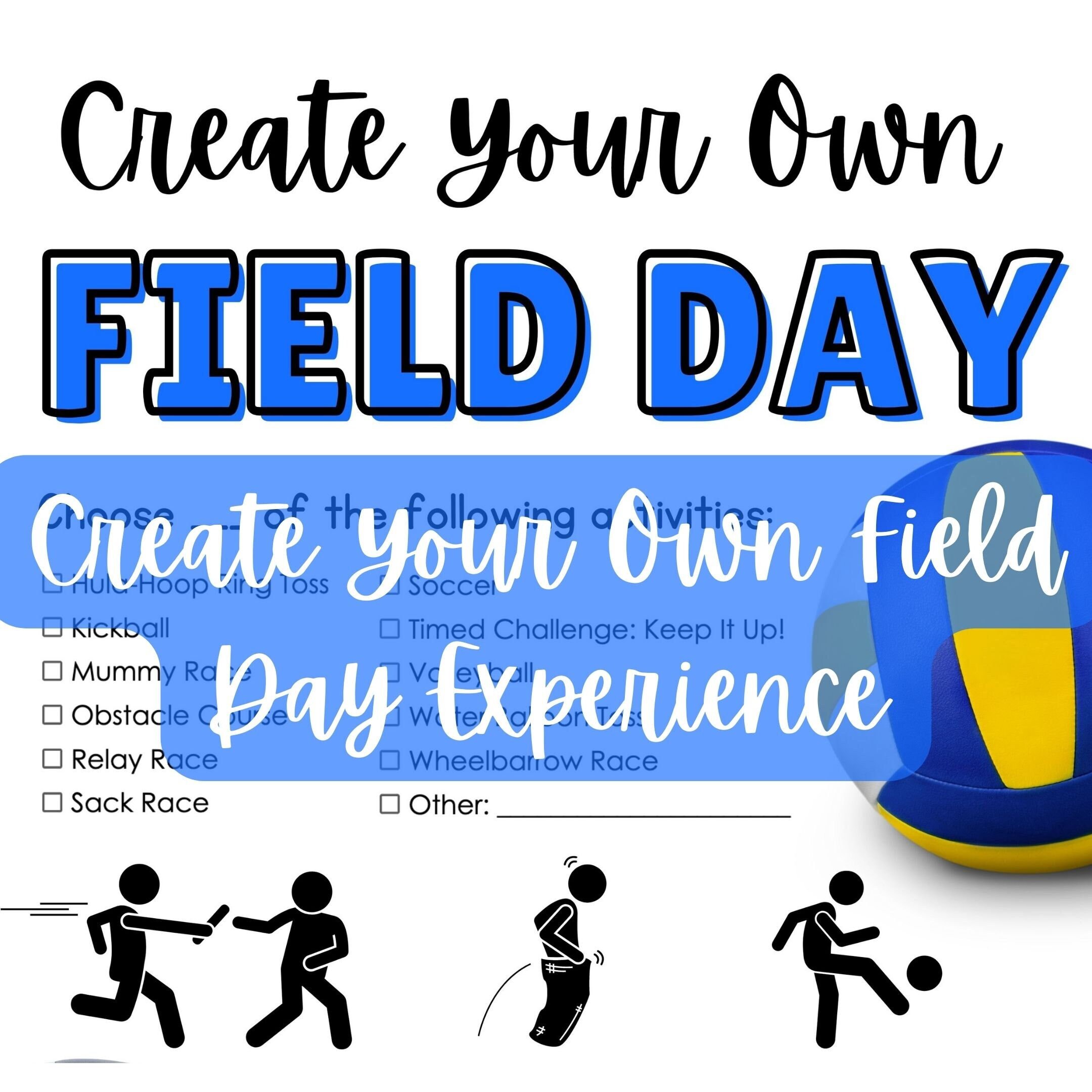 Create Your Own Field Day Worksheet, Field Day Activities, Elementary ...