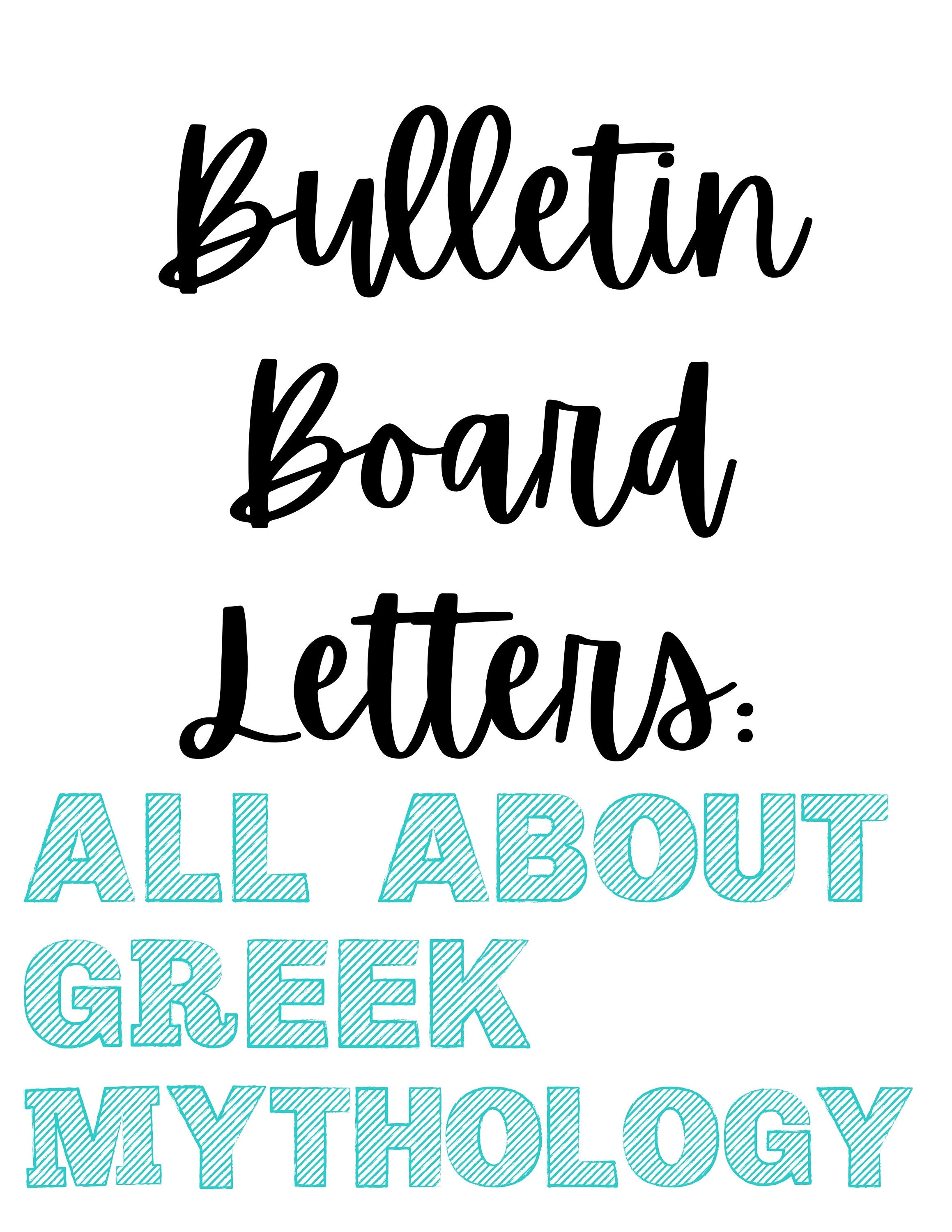 Greek Mythology Bulletin Board Set/ Project, Classroom Bulletin Board ...