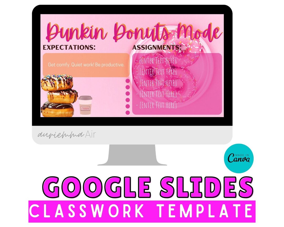 Editable Dunkin' Donuts Mode Smart Board Template | Classroom Modes ...