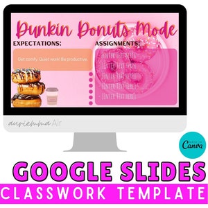 Editable Dunkin' Donuts Mode Smart Board Template | Classroom Modes ...