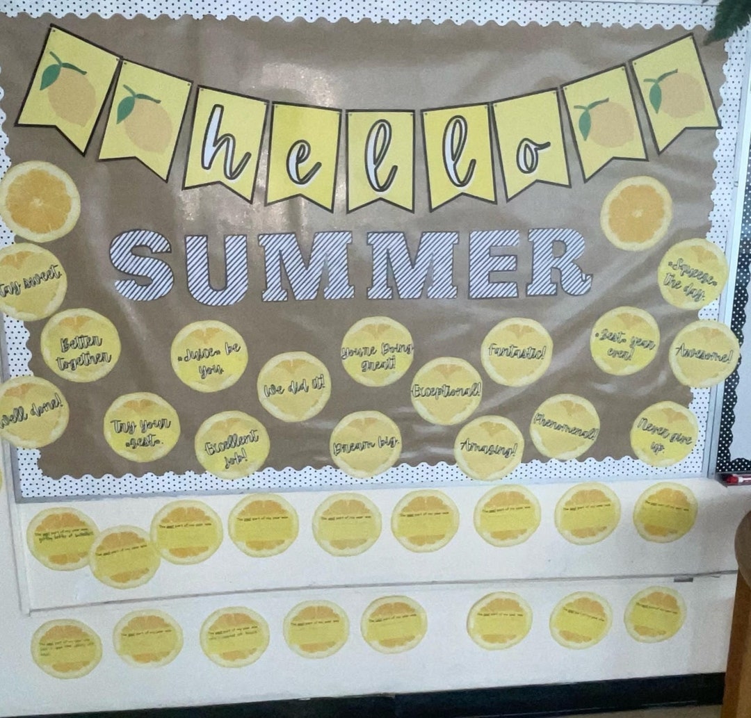 Hello Summer Bulletin Board Set, Summer Bulletin Board or Classroom ...